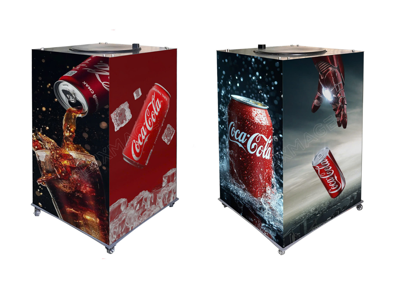 Smart 4-sided LED display cabinet